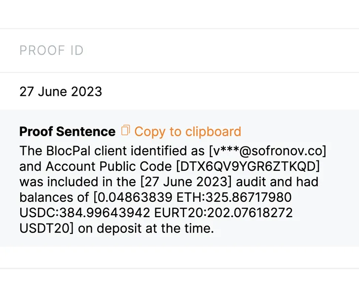 BlocPalX user balance verification